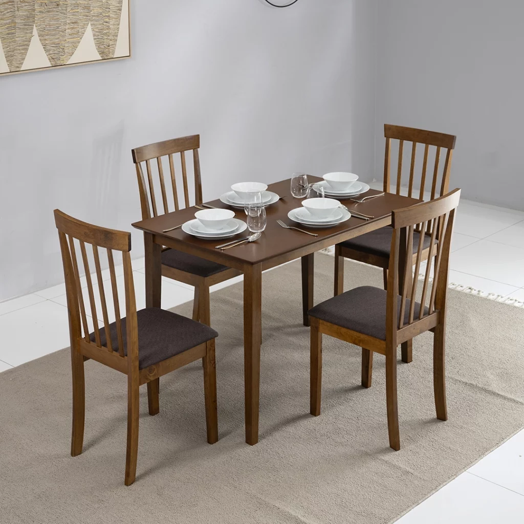 Broadway Dining Set 4 Seater – Antique Oak – Royal Furniture