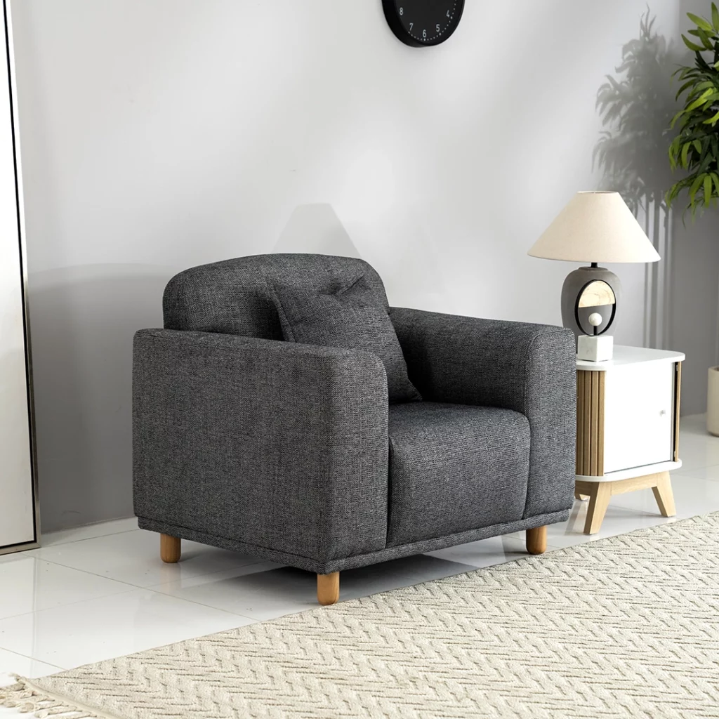 The Tristan Single Seater – Grey – Royal Furniture