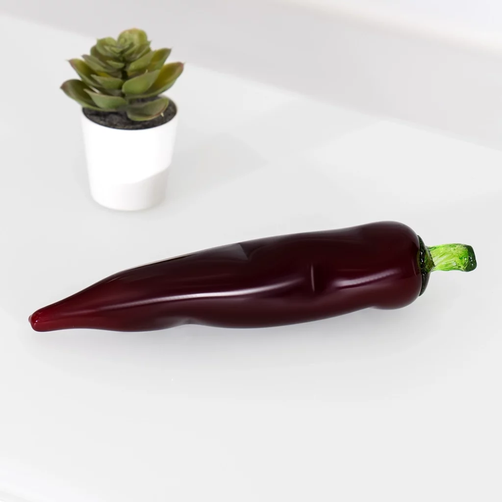 Lemont Glass Red Chilli Accent 24X5X5Cm – Royal Furniture