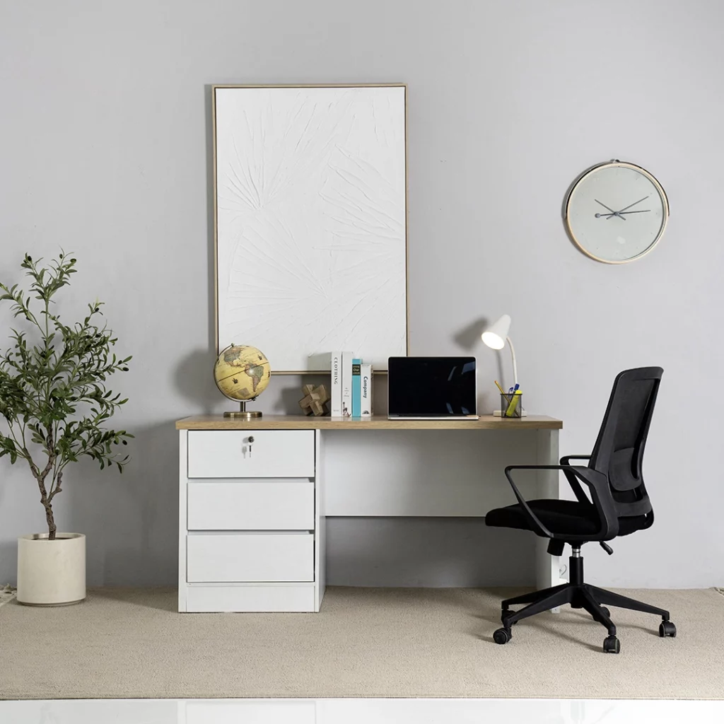 Neo White Study Table – Royal Furniture