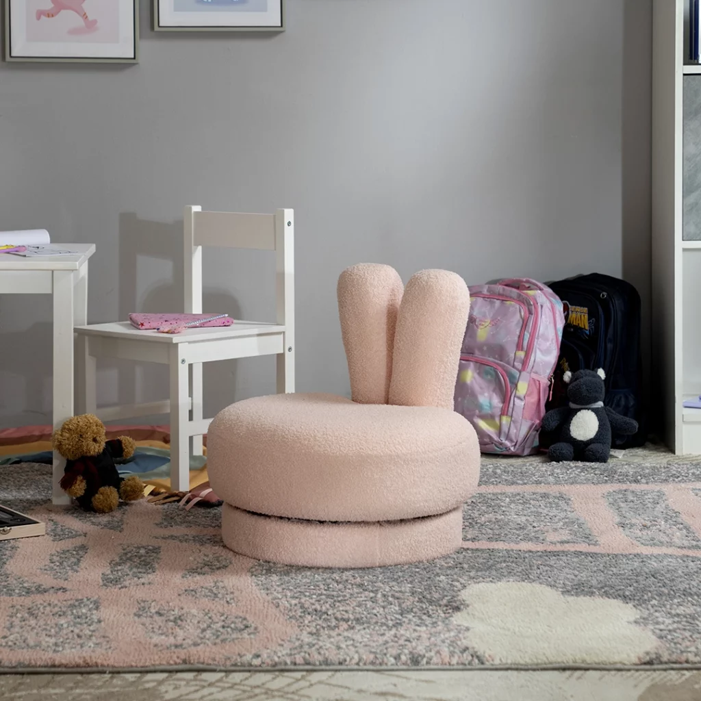 Rabbit Kids Stool – Pink – Royal Furniture