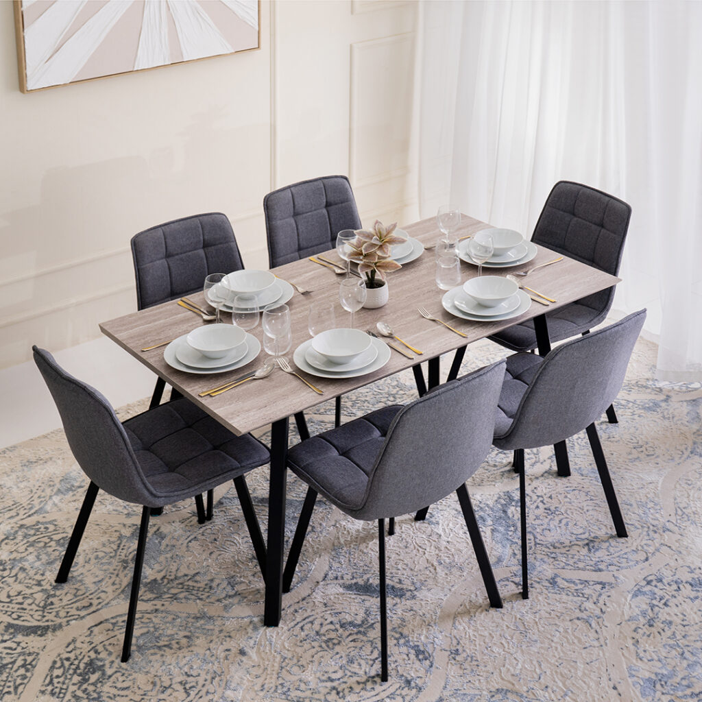 Nolan 6-Seater Dining Set – Royal Furniture