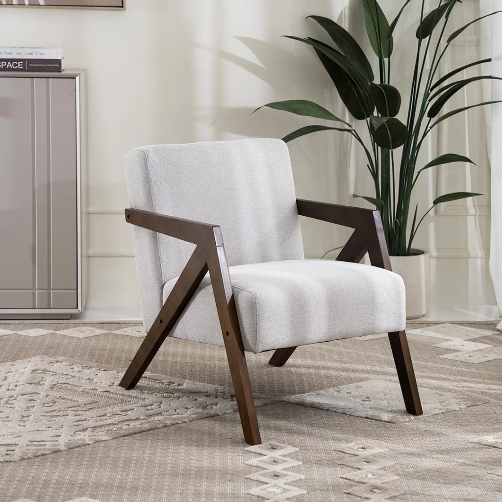 Lena Accent Chair-Off White – Royal Furniture
