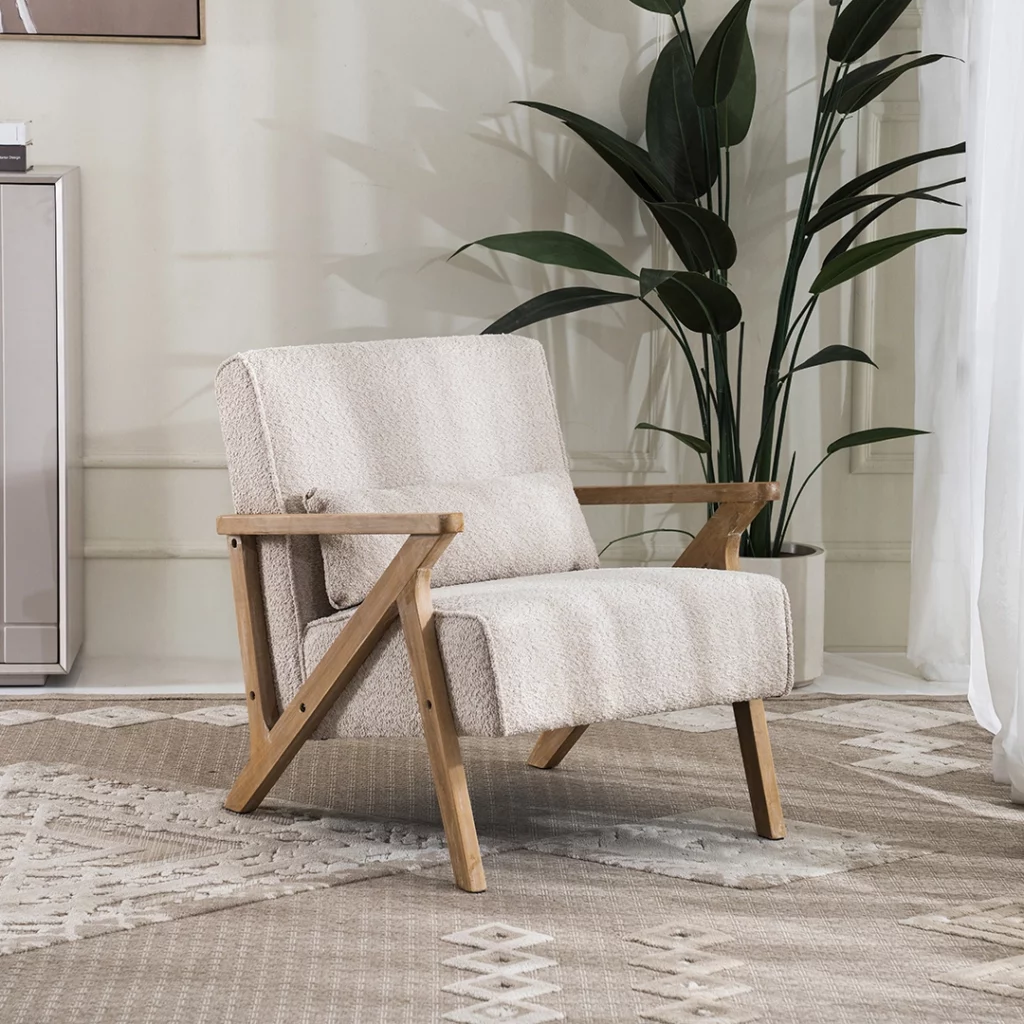 Sarafina Accent Chair- Off White – Royal Furniture