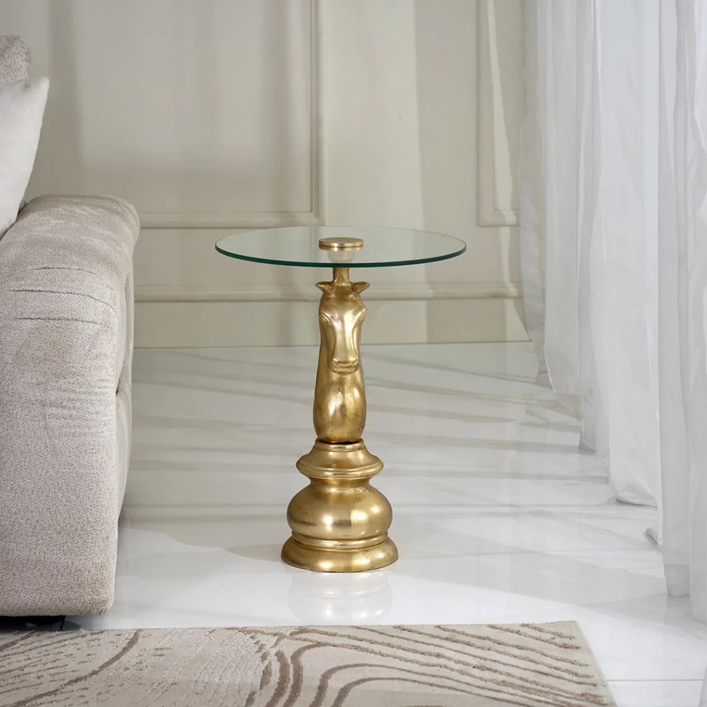 Knight Accent Table With Glass Top – Royal Furniture
